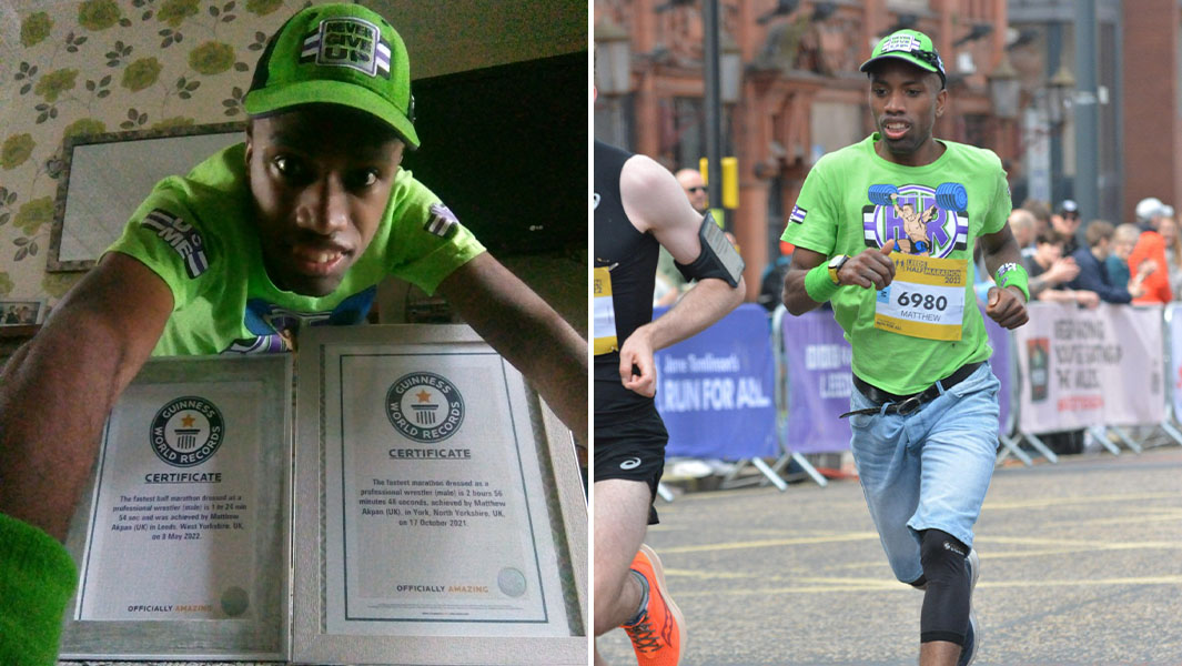 Fastest marathon dressed as a professional wrestler (male) | Guinness ...