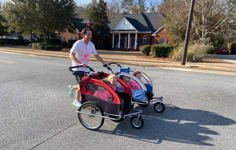 Fastest half marathon pushing two double prams (male) | Guinness World ...