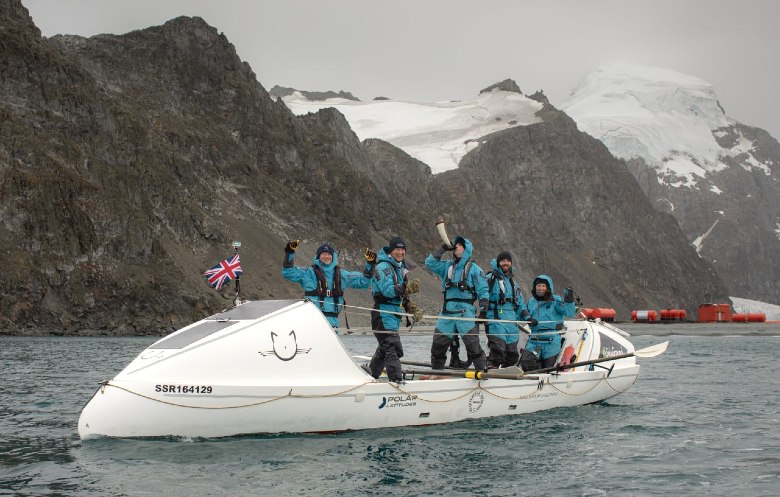 First human-powered expedition in the Southern Ocean | Guinness World ...