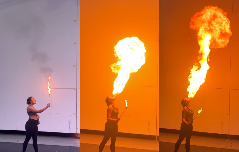 Highest flame blown by a fire breather (female) | Guinness World Records