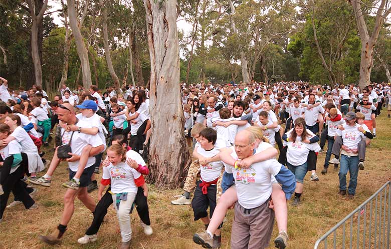 Largest piggyback race | Guinness World Records